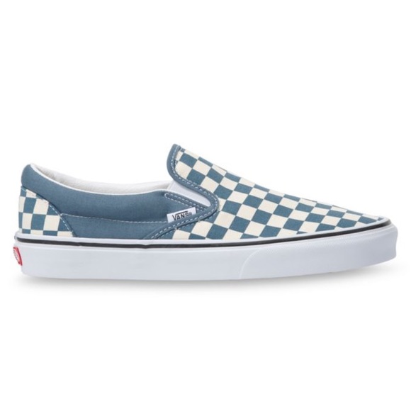 Vans | Shoes | Vans Classic Slip On Checkerboard Blue Shoes | Poshmark